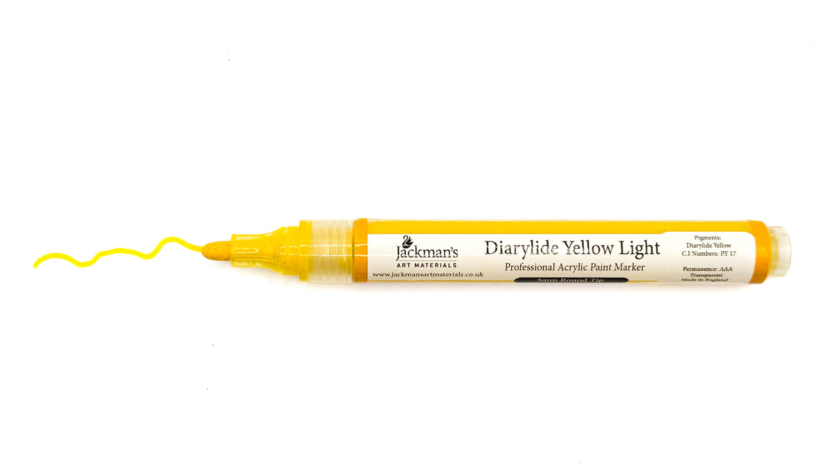 Diarylide Yellow Light Acrylic Marker Pen | Jackman's Art Materials