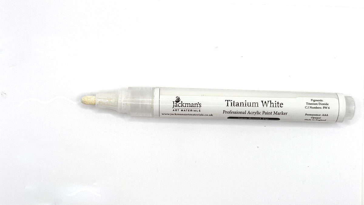 Titanium White Acrylic Marker Pen | Jackman's Art Materials